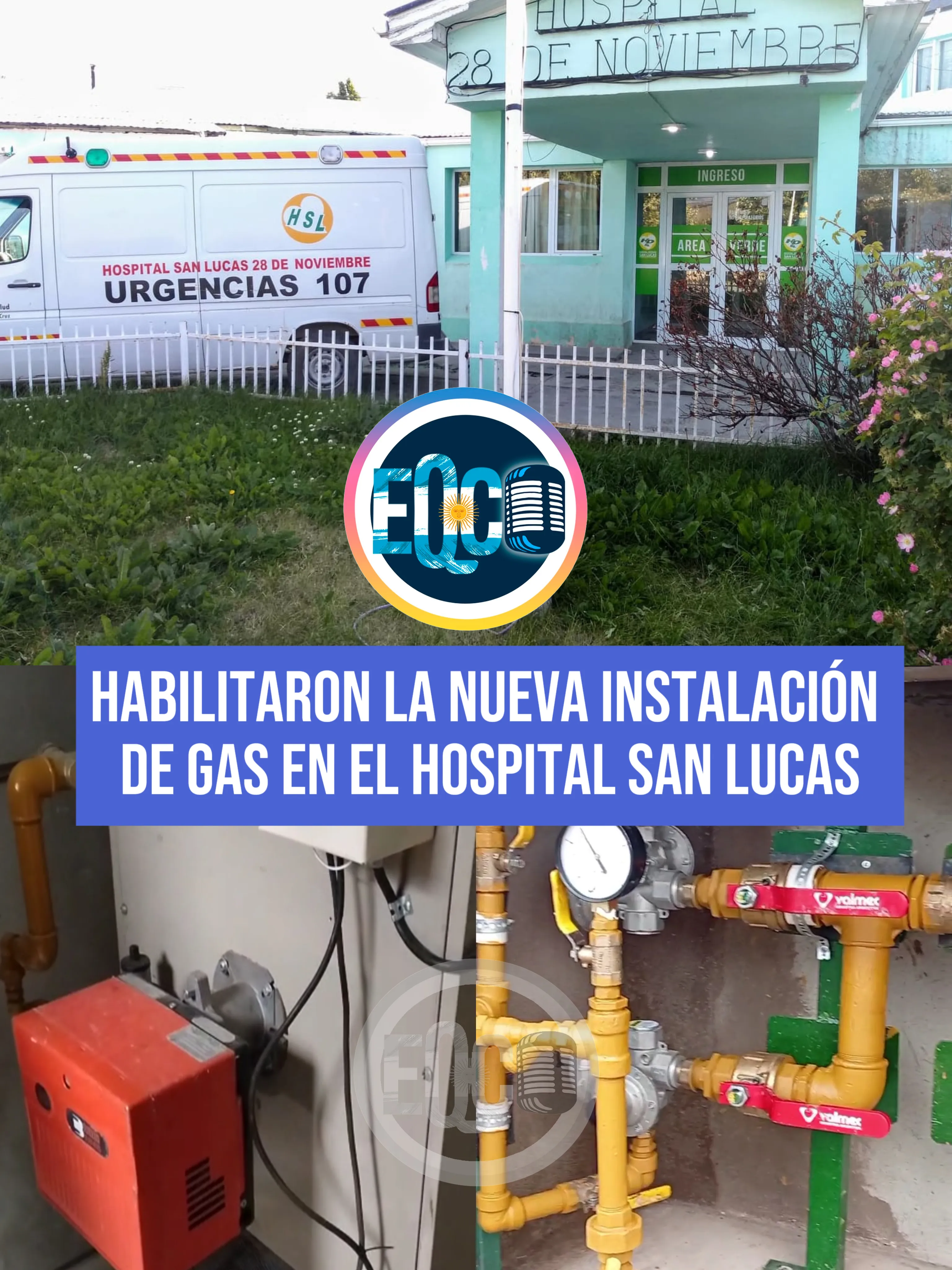 Habilitan la nueva instalación de gas en el Hospital San Lucas